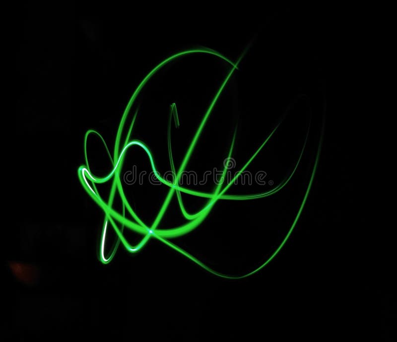 Slow Shutter Speed Light Art. Light Painting. Splash Line Abstract ...