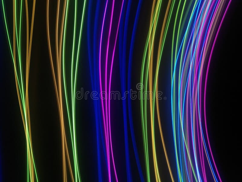 Slow Shutter Speed Light Art. Light Painting. Splash Line Abstract ...