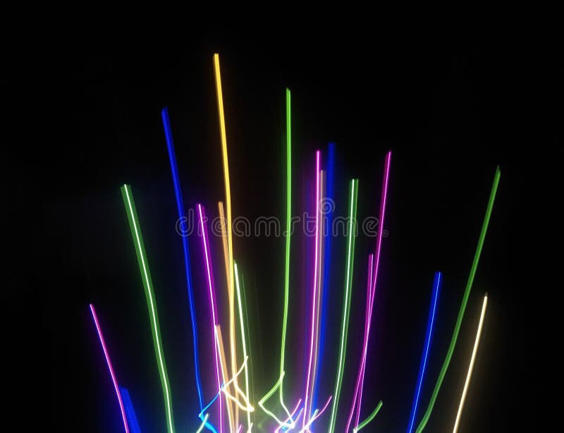 Slow Shutter Speed Light Art. Light Painting. Splash Line Abstract ...