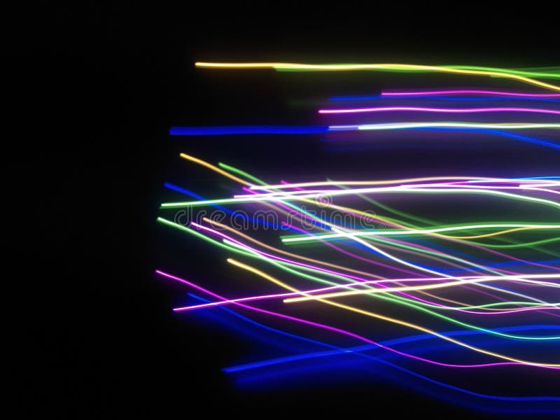 Slow Shutter Speed Light Art. Light Painting. Splash Line Abstract ...