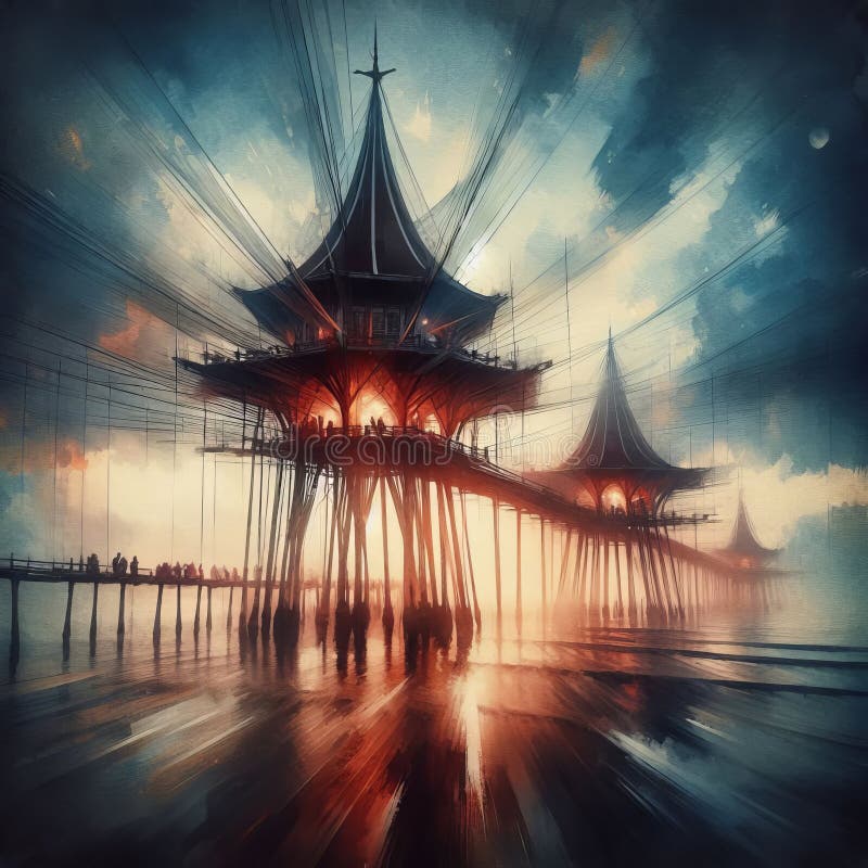 A Slow Shutter Speed Shot with a Watercolor Effect Creating a so Stock ...