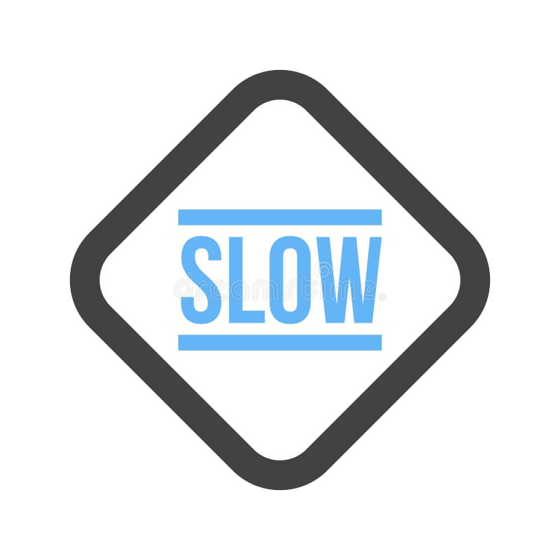 Go on Slow Sign on White Background Stock Vector - Illustration of ...