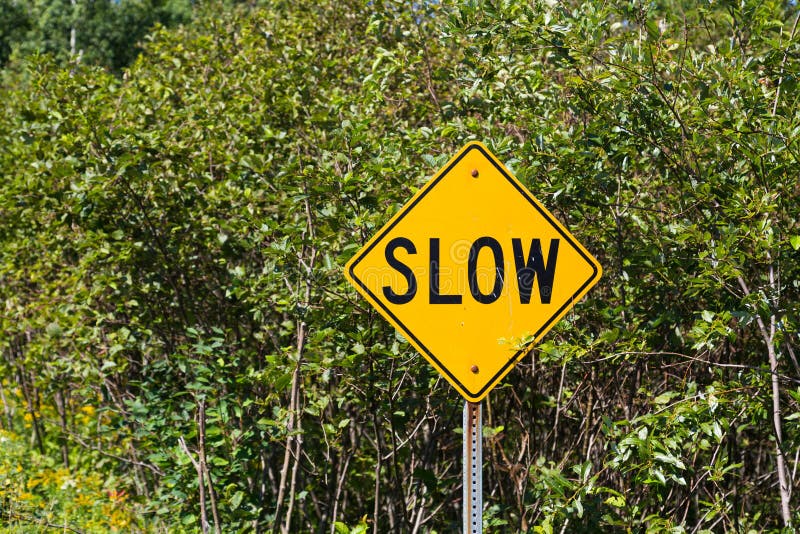 Slow Sign stock image. Image of text, word, warning, slow - 44233491