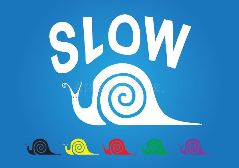 Slow snail stock vector. Illustration of vector, logo - 89361815