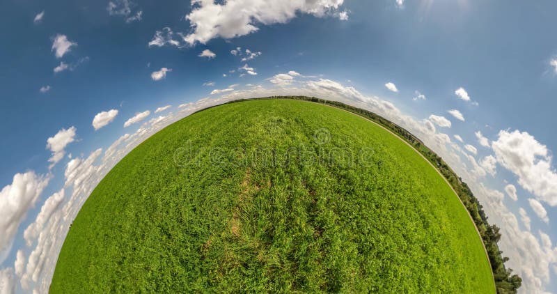 Slow Transformation of the Landscape into a Green Tiny Planet in Blue ...