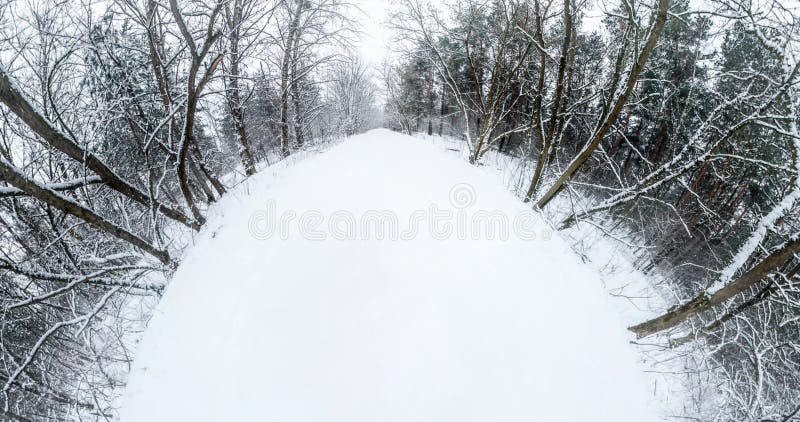 Slow Transformation of the Landscape into Tiny Planet in Snow Covered ...