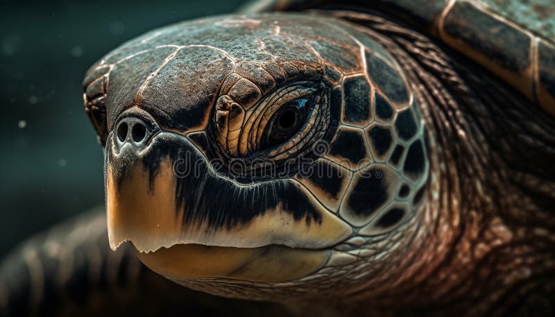 Slow Turtle in Nature with Multi Ed Shell Generated by AI Stock ...