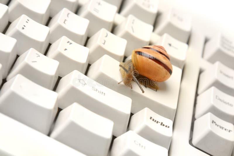 Slow Working Computer Concept Stock Photo - Image of chase, isolated ...
