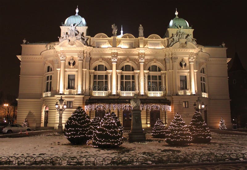 Slowacki Theatre in Krakow, Poland Stock Photo - Image of opera ...
