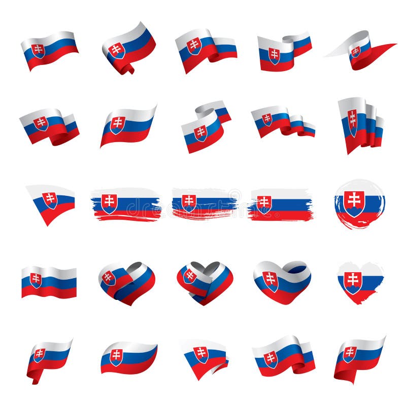 Slowakei-Flaggenvektor, Flagge Der Slowakischen Republik Illustration ...