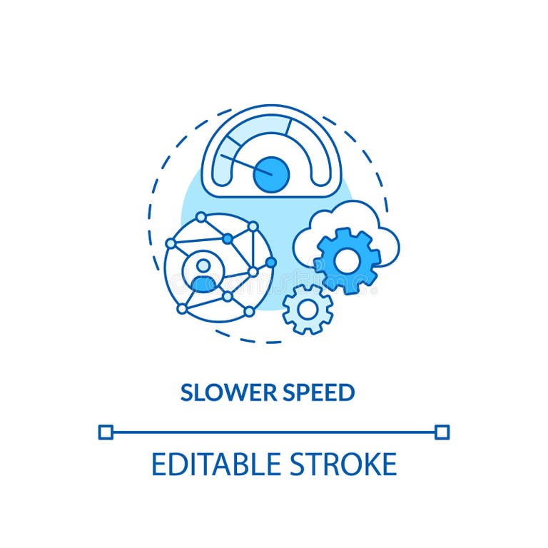 Slower speed concept icon stock vector. Illustration of demand - 208645990