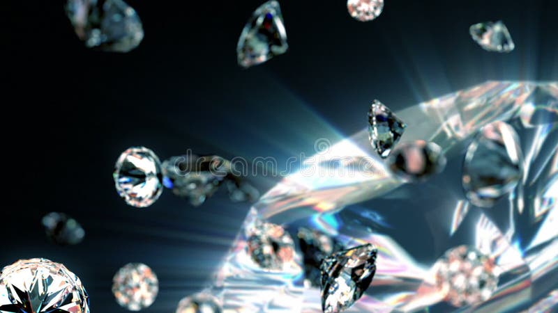 Falling Pink Diamonds Background