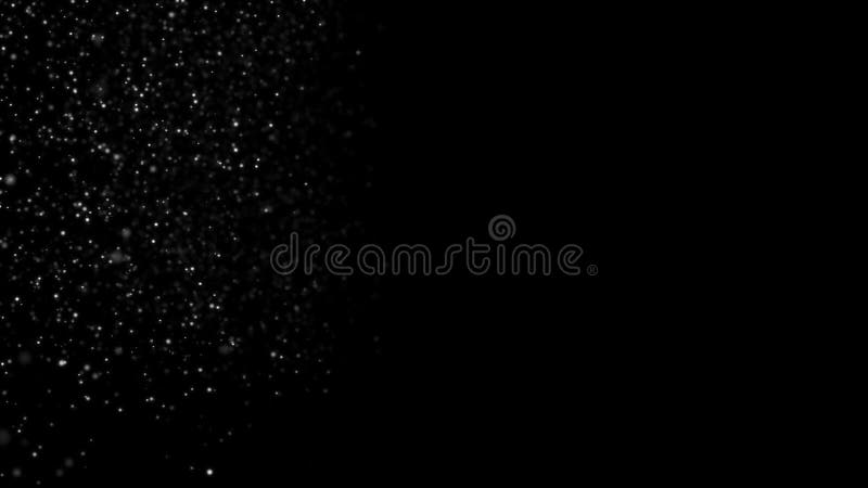 Falling White Dots in the Form of Star Rain on a Black Background HD ...