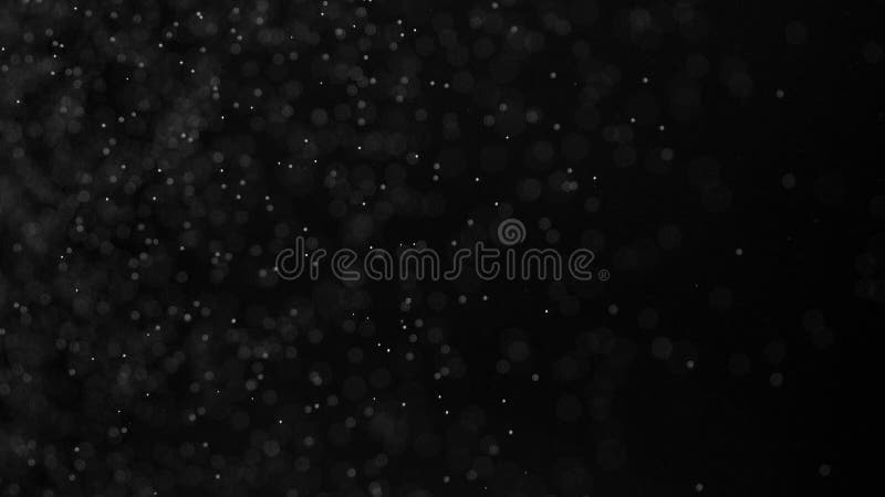 White Particles on Black Background Stock Video - Video of isolated ...