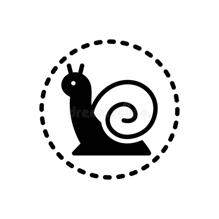 Black Solid Icon for Slowly, Animal and Move Stock Vector ...