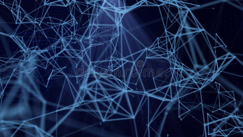 Slowly Moving Connected Particles, Complex Structure, Abstract Animated ...