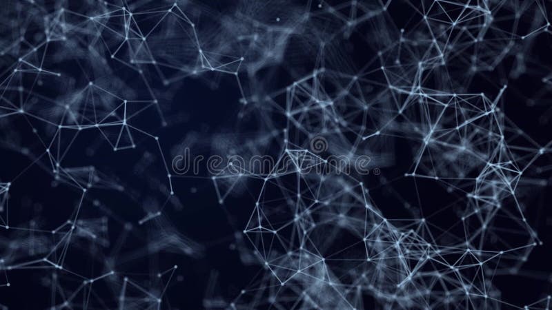Moving Connecting Particles, Complex Structure, Abstract Animated ...