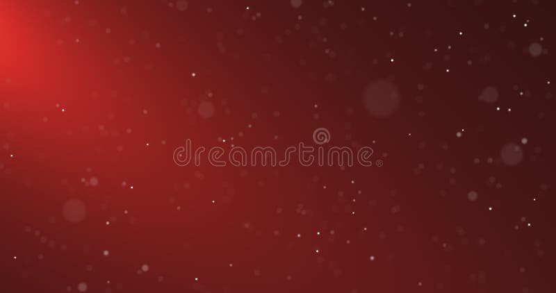 Slowly Moving Particles in Red Light. Falling Snow in the Light of a ...