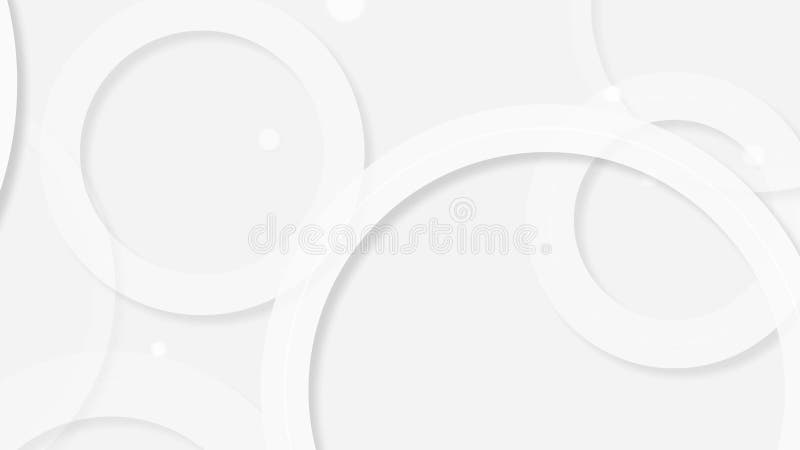 Slowly Moving White Circles with Soft Shadows on Pastel Grey Backdrop ...