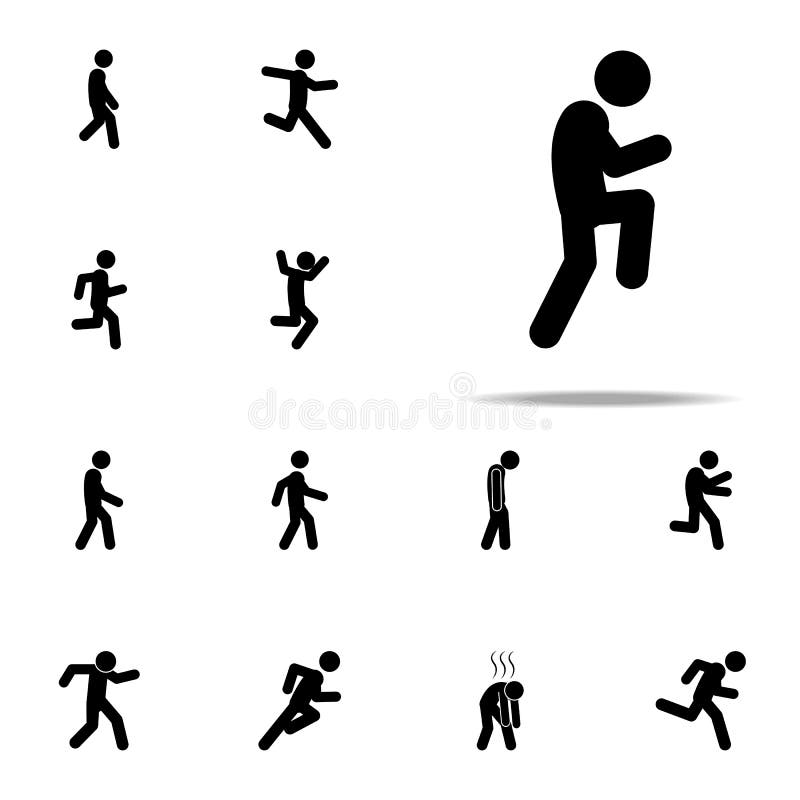 Running Stickman Black Background Stock Illustrations – 69 Running ...