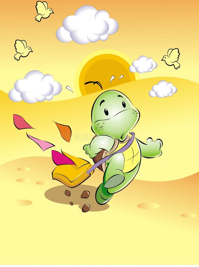 Slowly turtle stock illustration. Illustration of slowly - 73189625