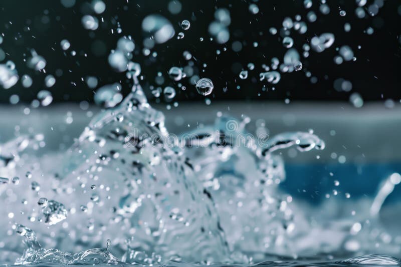Slowmotion Capture of Water Droplets from Board Dive Stock Image ...