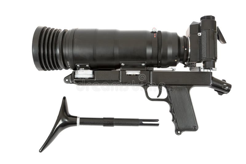 SLR camera with big lens stock image. Image of look, lens - 12508185