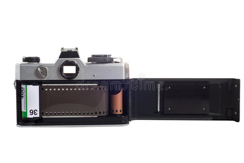 SLR Camera with Film Loaded Stock Photo - Image of manual, unexposed ...