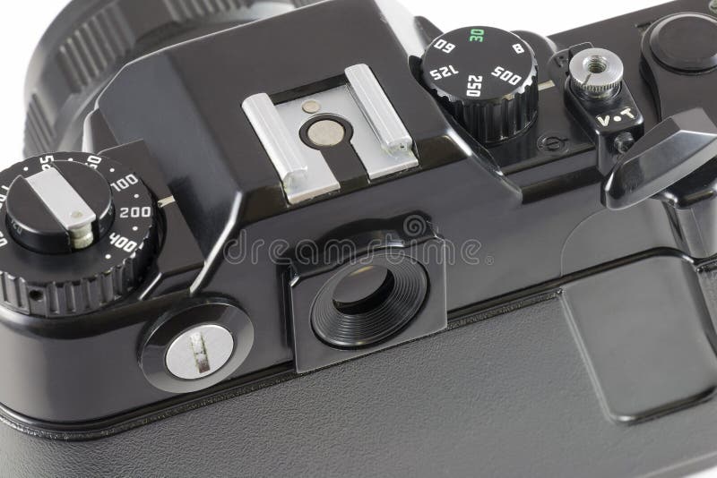 Top Viewfinder and Controls of a Digital Mirrorless Camera.. Stock ...