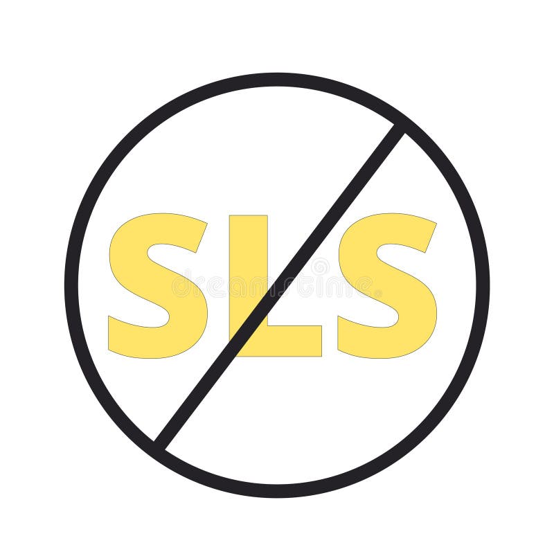 SLS Free Sign. Sulfates Free Symbol Stock Vector - Illustration of ...