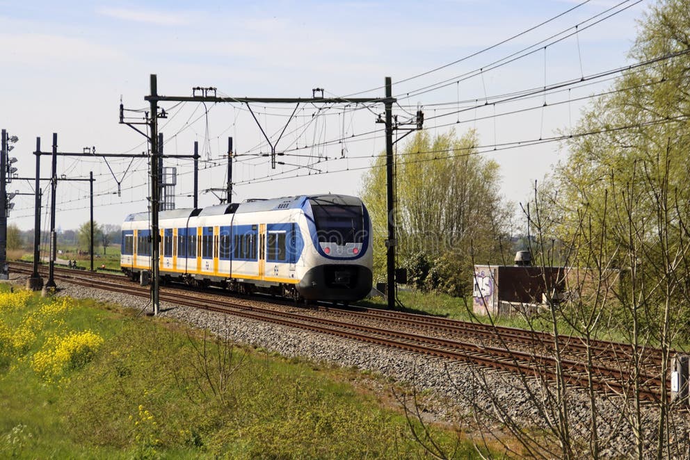SLT Sprinter Train of NS on Track in Driebruggen Editorial Photo ...