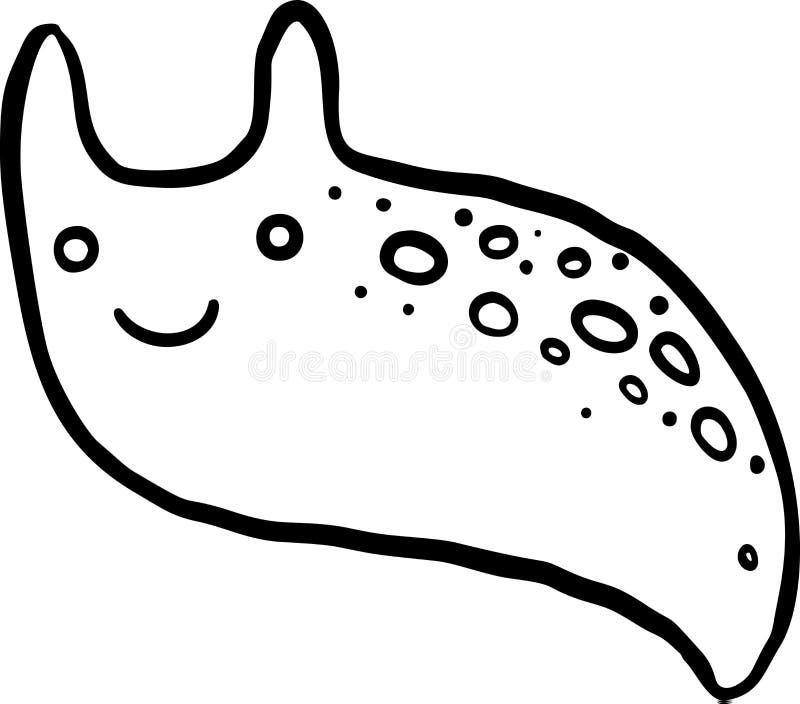 Slug, Cartoon, Hand Draw Vector Illustration Art Stock Vector ...
