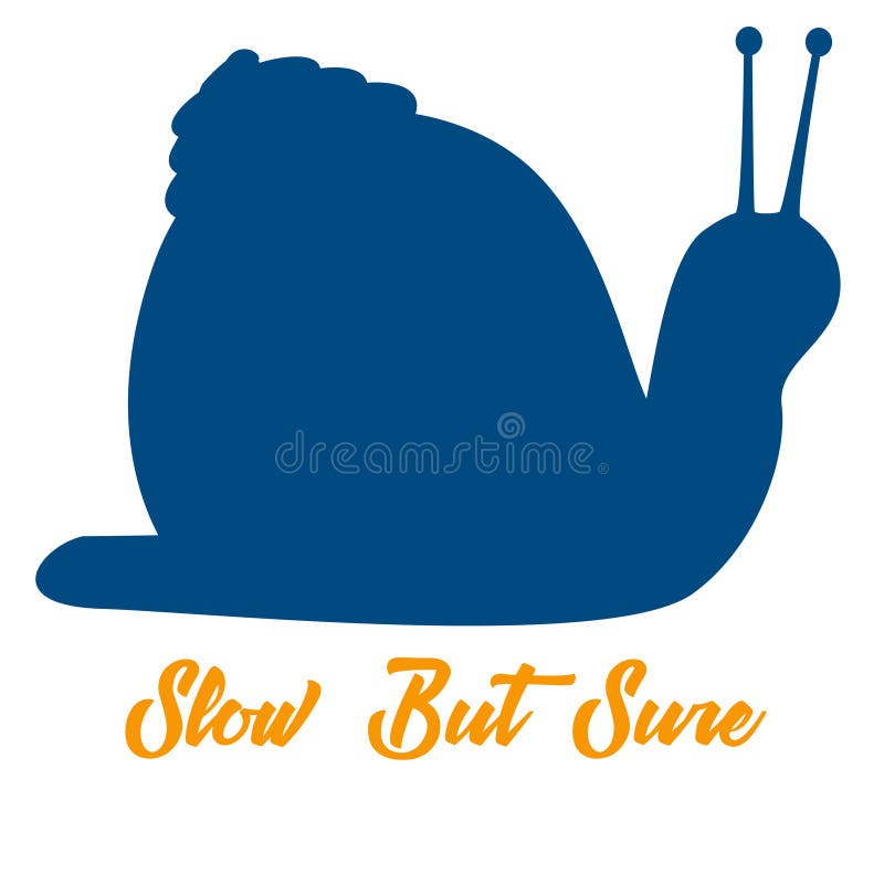 Slow but Sure - Snail Logo stock illustration. Illustration of grafic ...