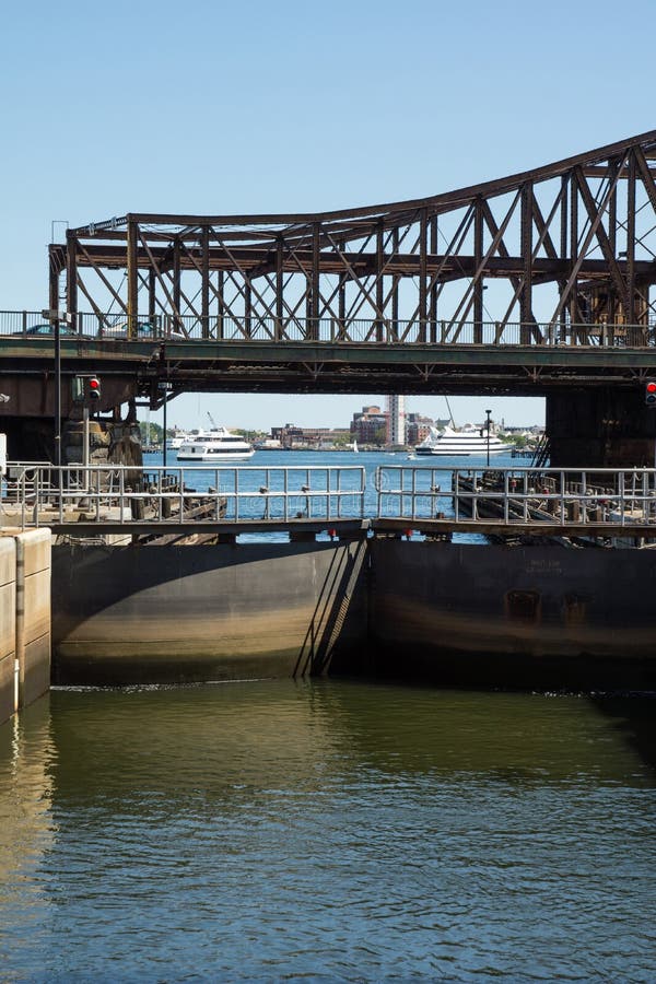 Sluice in Boston stock image. Image of boston, suspension - 64429455