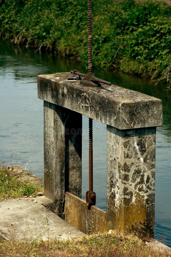 Sluice gate stock photo. Image of structure, barrier - 37110286