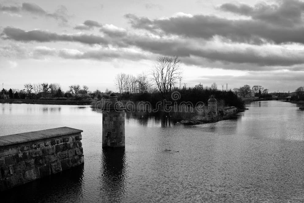 Sluice stone. stock image. Image of river, architecture - 23004317