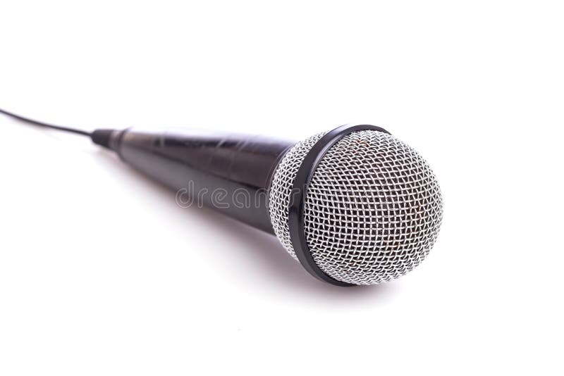 Vrouwelijke Hand Die Een Microfoon Houden Stock Foto - Image of ...