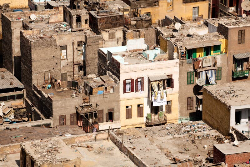 Slum Dwellings in Cairo Egypt Stock Image - Image of city, cityscape ...