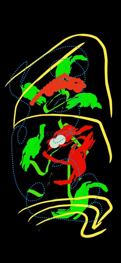 Slum Neighborhood with Abstract Illustration Stock Illustration ...