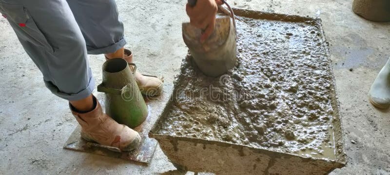 Slump Concrete Mixed for Building Stock Photo - Image of employment ...