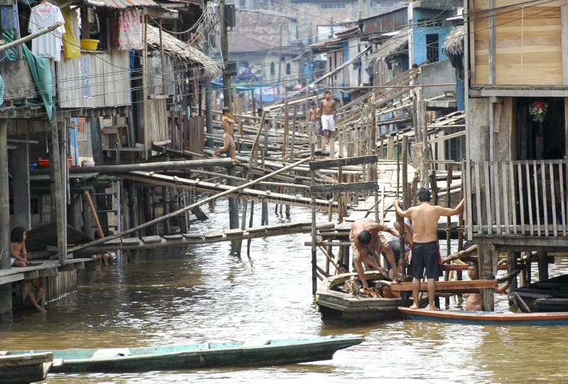 The Slums of Belen Village in Iquitos Editorial Stock Image - Image of ...