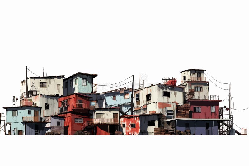 Slums Isolated Vector Style Illustration Stock Vector - Illustration of ...