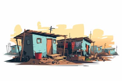 Slums Isolated Vector Style Illustration Stock Vector - Illustration of ...