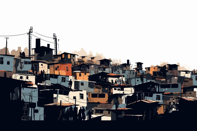 Slums Isolated Vector Style Illustration Stock Vector - Illustration of ...