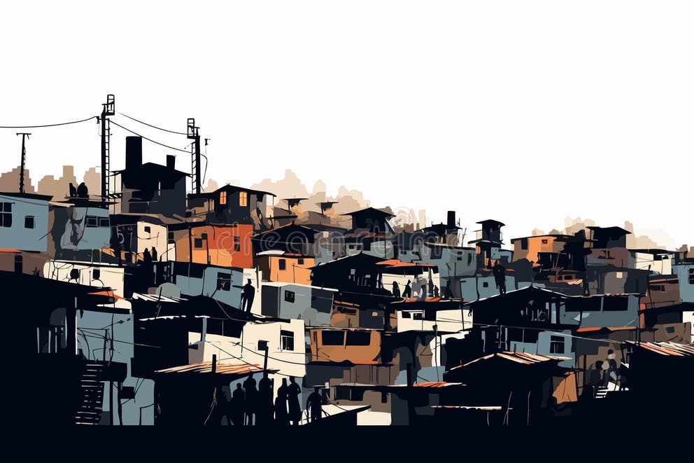 Slums Isolated Vector Style Illustration Stock Vector - Illustration of ...