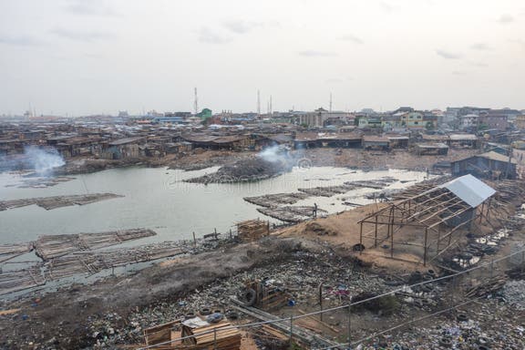 Slums in Lagos Nigeria editorial image. Image of poverty - 52282010