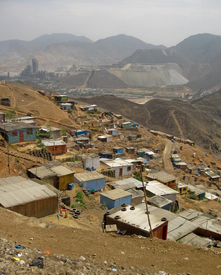 Slums, South America, Lima stock image. Image of cheerless - 13642721
