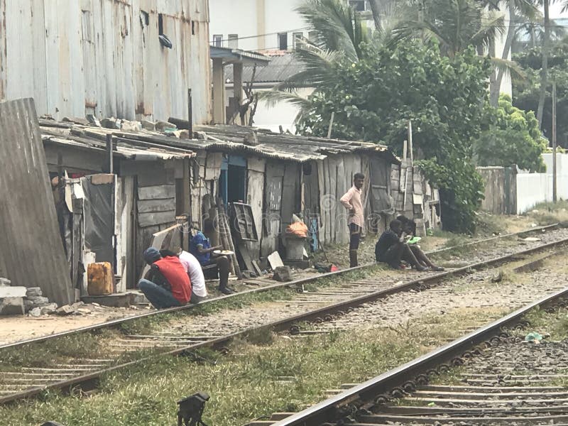 The slums of Sri Lanka stock image. Image of lanka, ceylon - 86085233