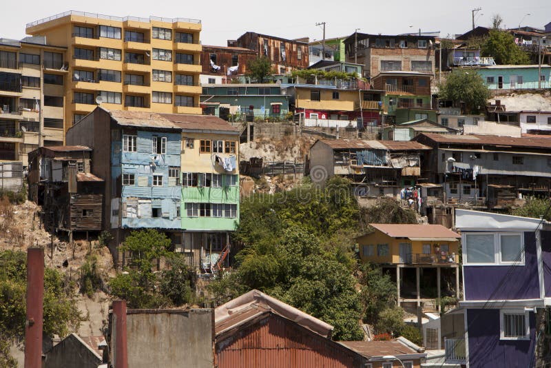 Slums in Valparaiso stock photo. Image of picturesque - 18006212