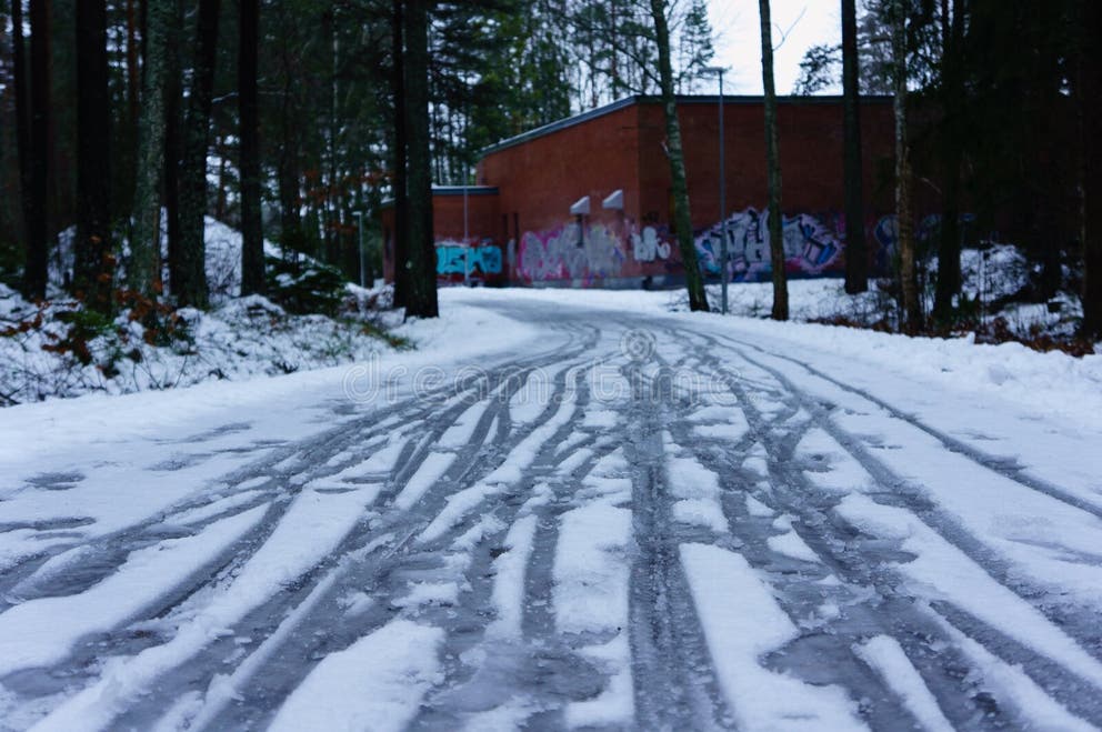 Slushy weather stock photo. Image of snow, light, cold - 105952360